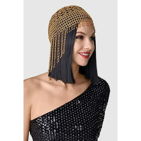 SHAR 1920s Flapper Cap Vintage Pearl Headband Headdress Headband Helmet ...