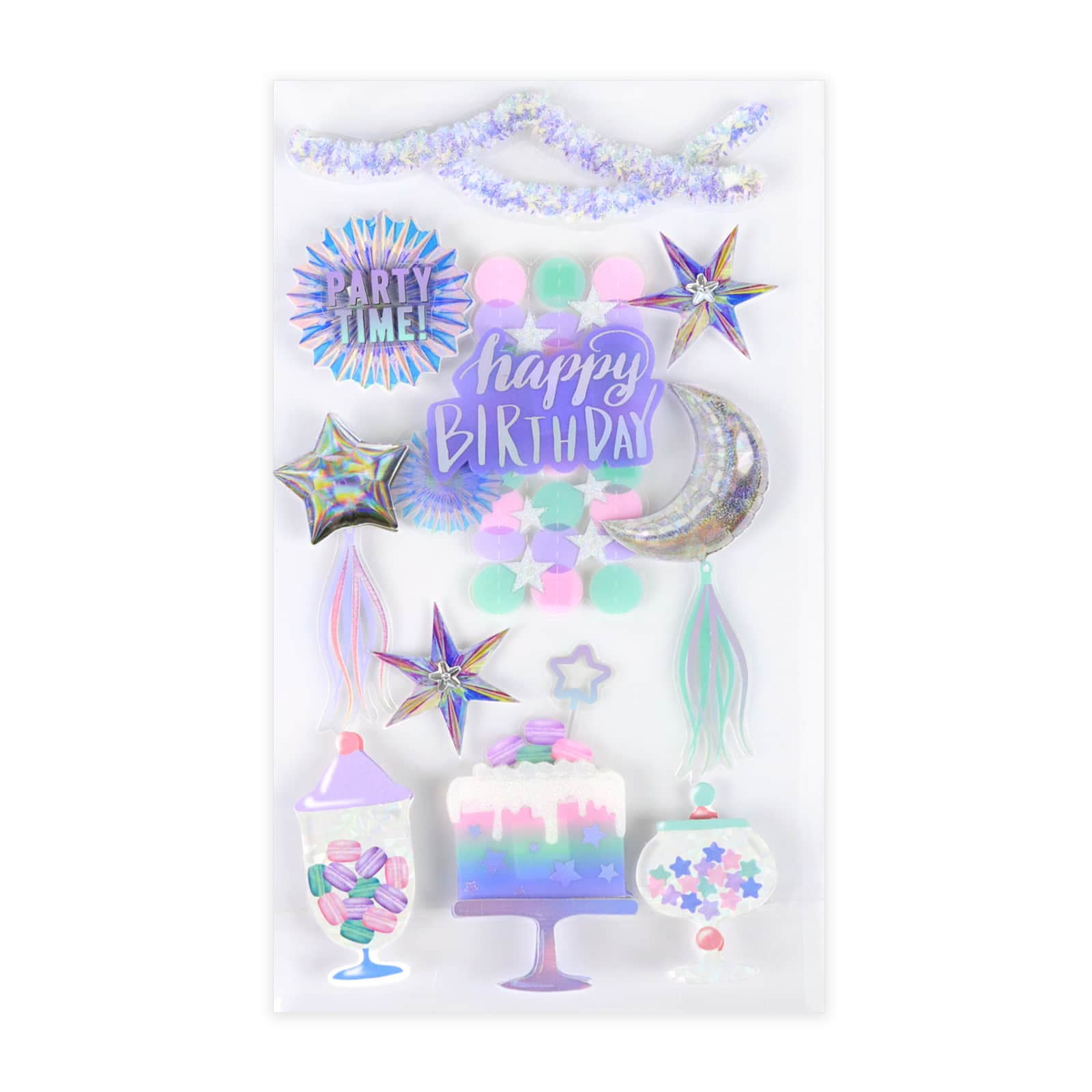 MICHAELS Bulk 12 Pack: Holographic Birthday Dimensional Stickers by ...