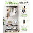 HOKEEPER 35"x18"x81" Heavy Duty Rolling Wire Garment Rack Clothes Rack ...