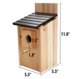 Cartman Unique Outdoor Birdhouse, Cedar Wood Blue Bird Box House with ...