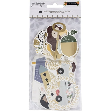 Jen Hadfield The Avenue Ephemera Cardstock Die-Cuts 40/Pkg-Icons W/Foil ...