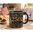 America 250 Mug 3D Effect National Celebration Semiquincentennial 1776 ...