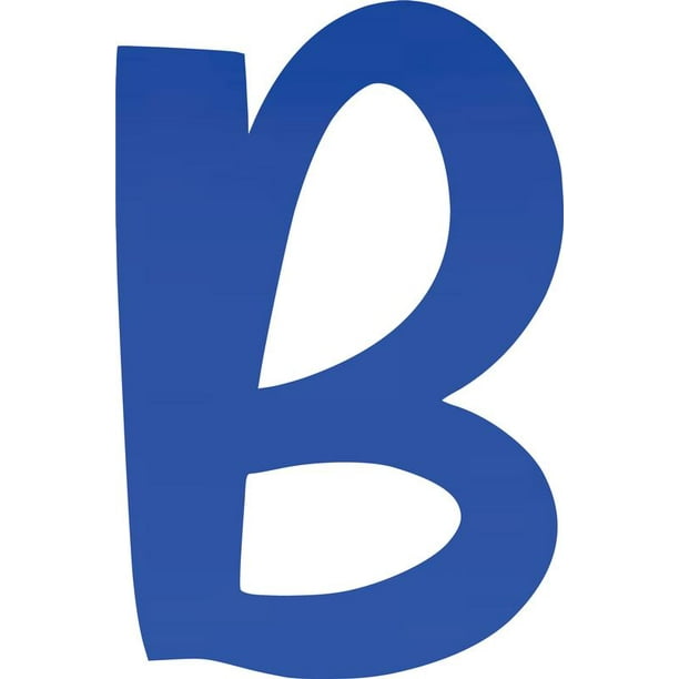 Acrylic Letter B Icebold, 6'' Tall Transparent Dark Blue Acrylic ...