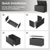"BiFanuo 100 Gallon Deck Box, Waterproof Resin Outdoor Storage ...
