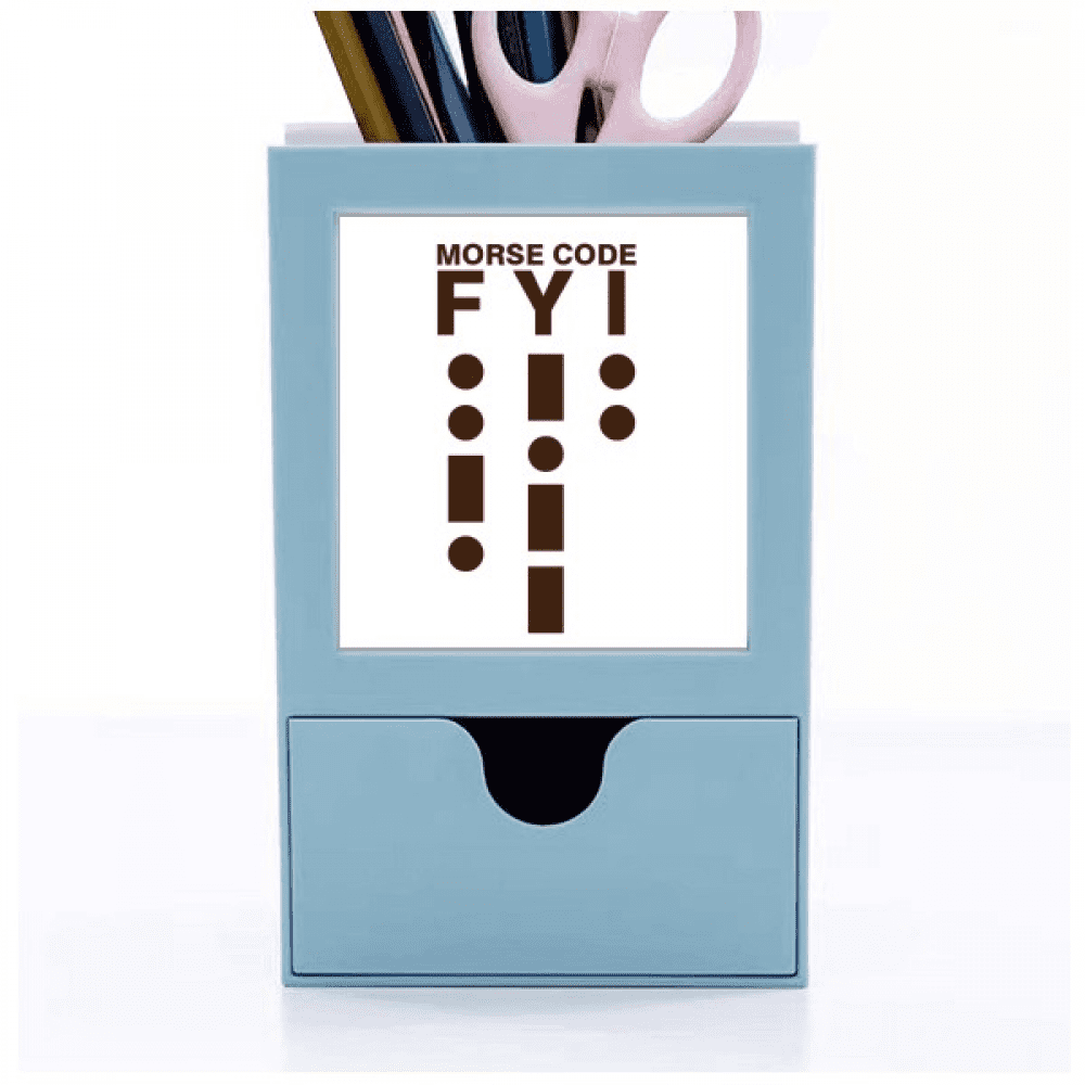 Morse Code Reference Points Lines Desk Supplies Organizer Pen Holder ...
