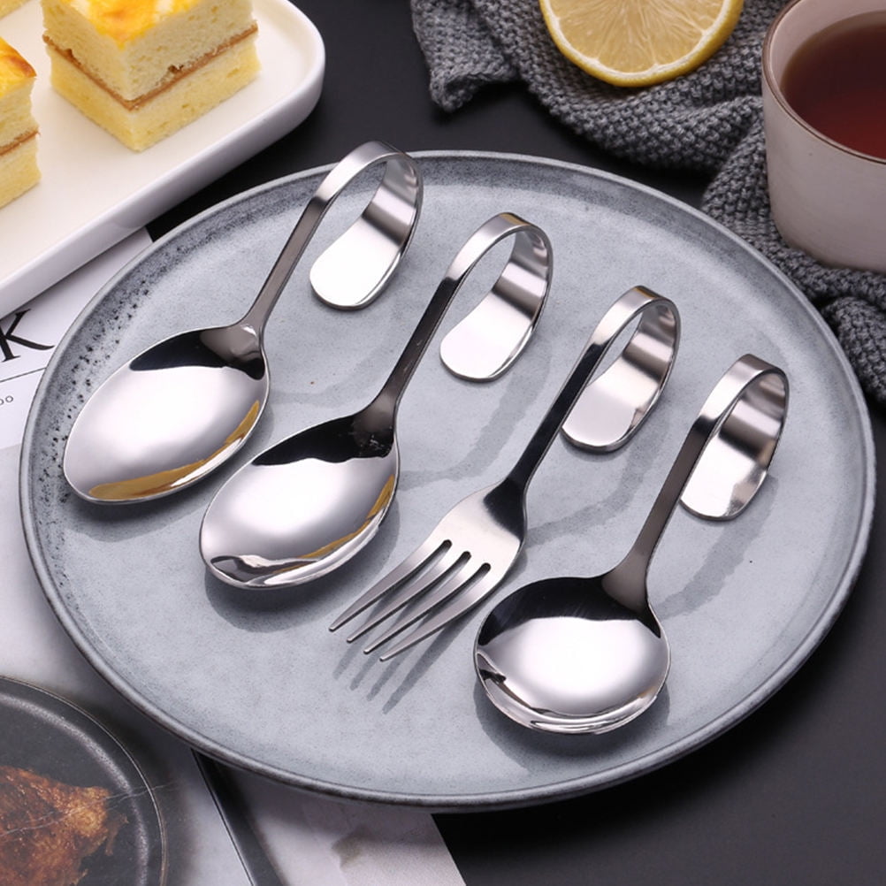SKISUNO 6pcs Curved Handle Forks for Eating Salad in Hotels and ...