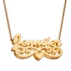 Personalized Planet Women's 3D Double Stacked 14kt plated Script ...