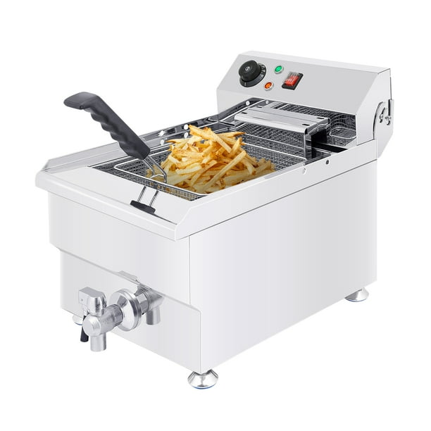 ALDKitchen Deep Fryer Commercial | 17 L | Electric Oil Fryer | Snack ...