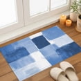 Blue White Door Mat Graffiti Art Mottled Gradient Color Blocks Modern ...