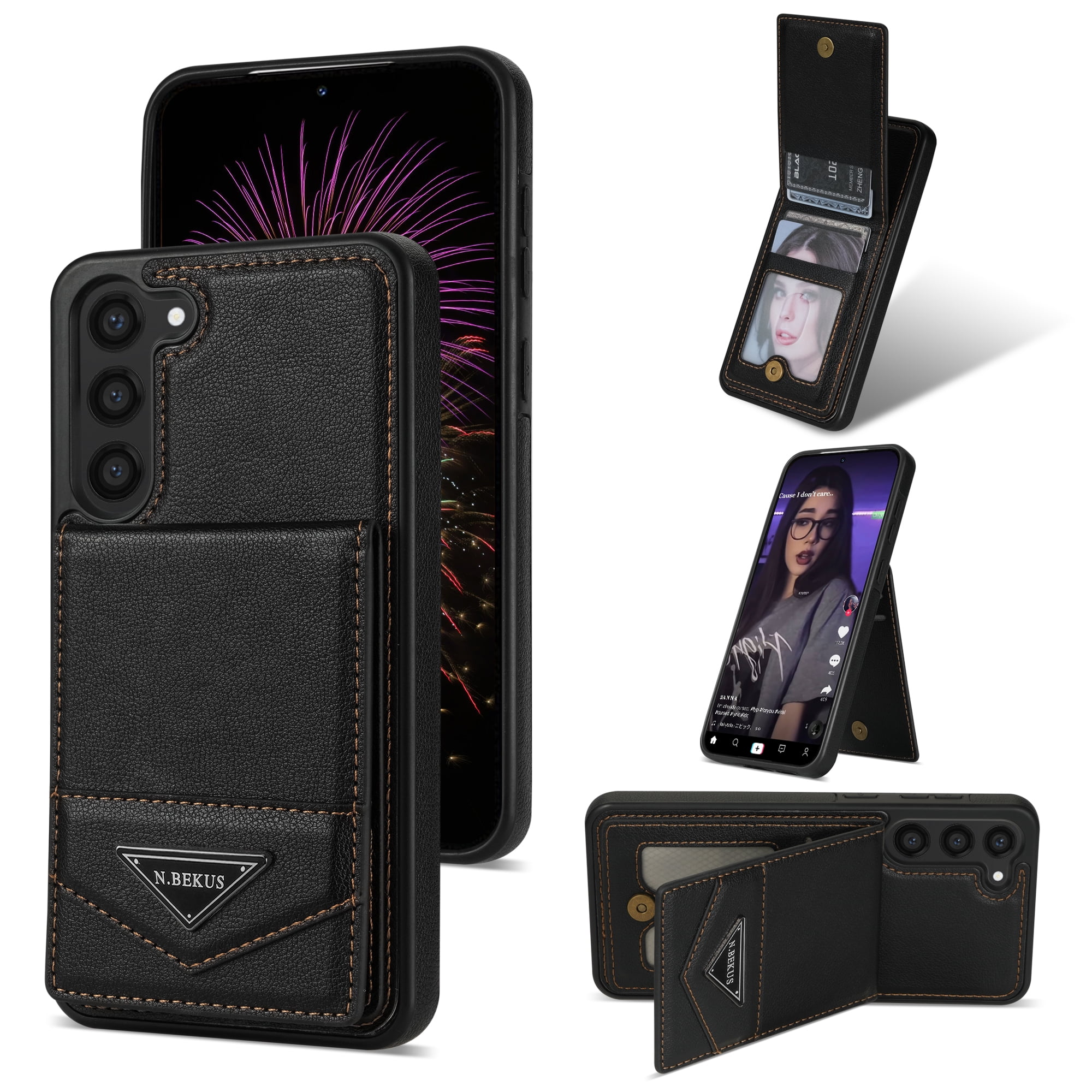 Nalacover PU Leather Wallet Case for Samsung Galaxy S23 Plus with 4 Card Slots - Luxury Flip ...