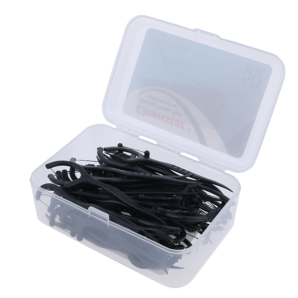 50 Piezas Bambú Carbón Floss Flosser Palillos De Dientes Palos ...