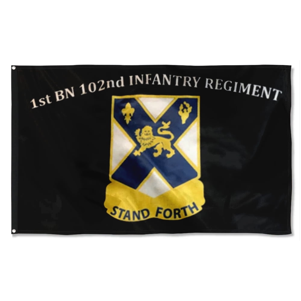 102nd Infantry Regiment Flag 3x5Feet Military Banner with 2 Brass ...