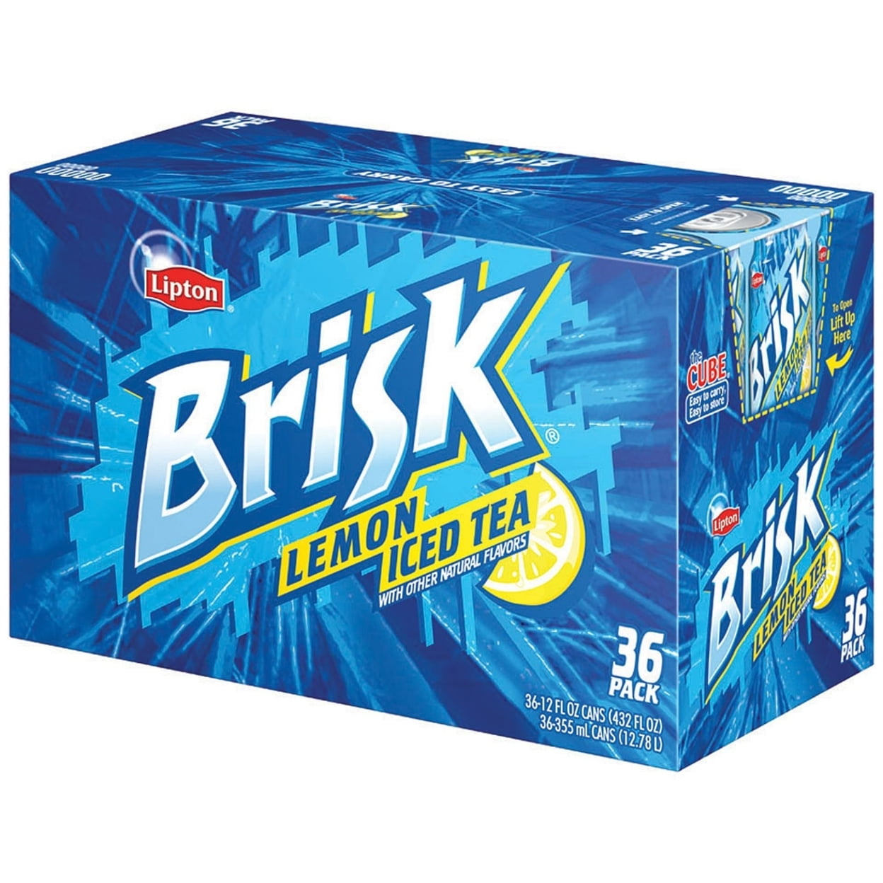 Lipton Brisk Lemon Iced Tea - 36/12 Ounce cans - Walmart.com