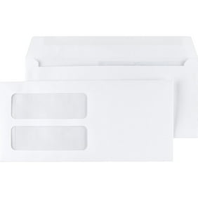 Check Double Window Envelopes (3 5/8" x 8 3/4") - 24lb. Bright White ...