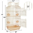 Alden Design Large 41" Metal Bird Cage with Play Top for Parakeets and ...