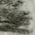 SAFAVIEH Paris Darwin Plush Polyester Shag Area Rug, Titanium, 7' x 7 ...