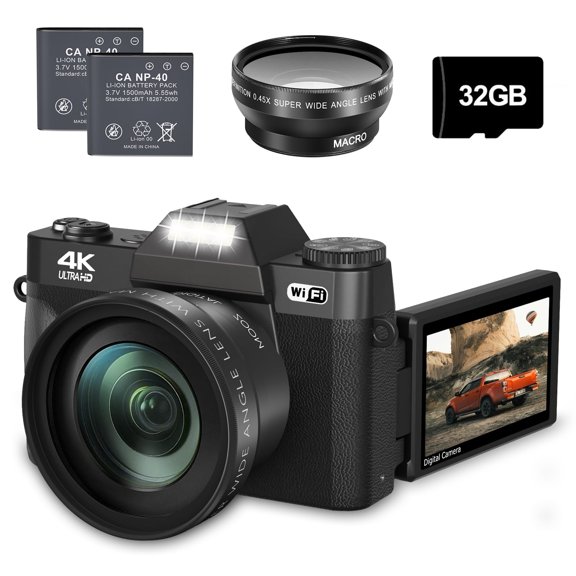 Vivitar 4K Digital Camera, 8x Digital Zoom, 3" LED Display, Bonus Macro ...