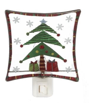 Round Christmas Tree Glass Night Light - Walmart.com - Walmart.com
