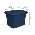 Sterilite Large Plastic 18 Gallon Stackable Storage Tote Container with ...