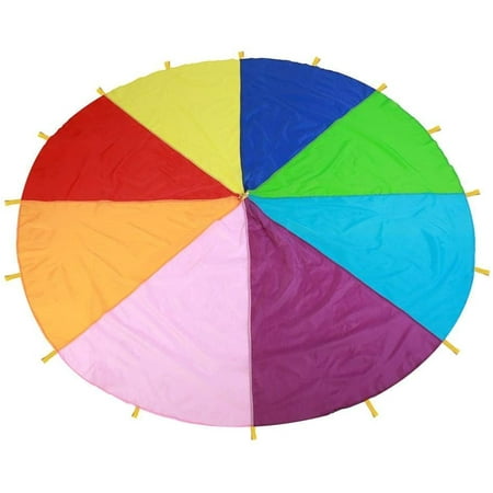 Kids Play Parachute, Outdoor Play Tents Multi-Color Rainbow Flying ...