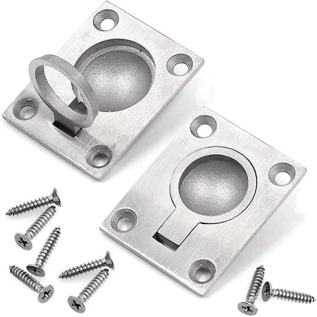 Surrme Flush Ring Pull Handles, 49 X 39mm Stainless Steel Boat Hatch ...