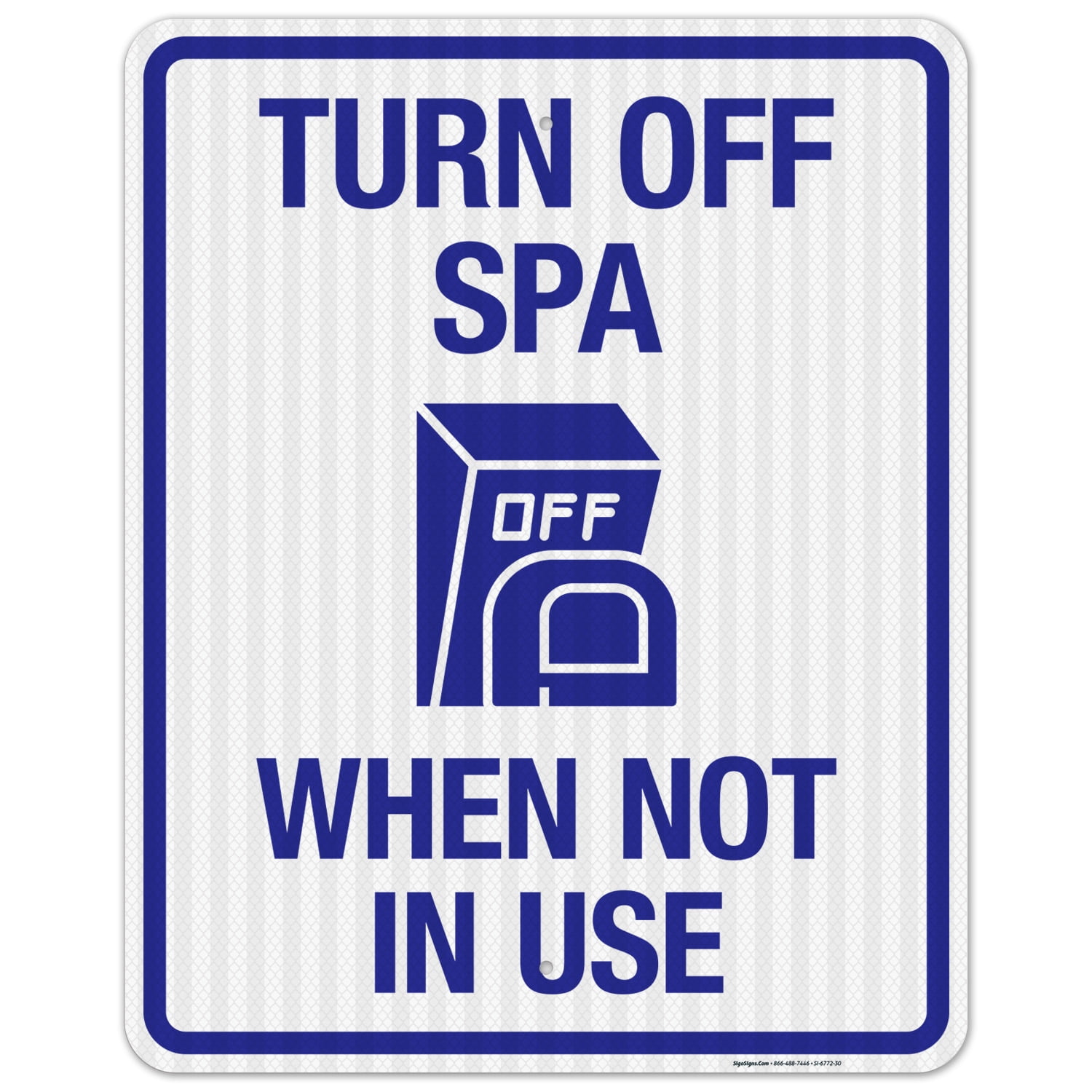 Turn Off Spa When Not In Use Sign, Pool Sign, - Walmart.com