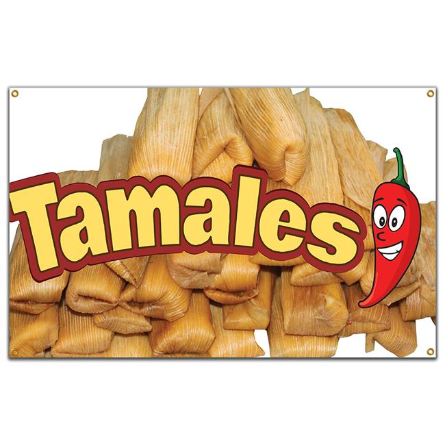 SignMission B-60 Tamales19 60 in. Concession Stand Food Truck Single ...