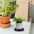 BESTYASH Round Wood Stand for Plant Support and Vase Display Light ...