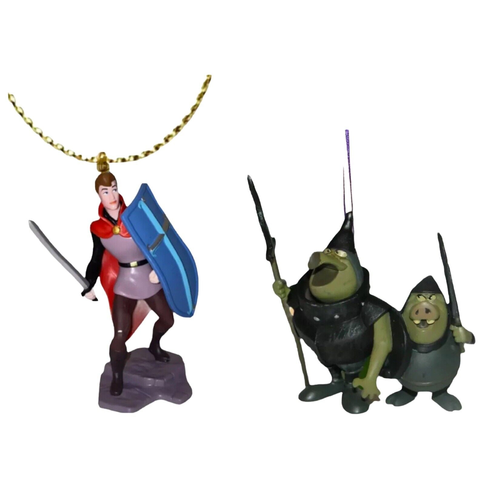 Prince Philip & Goons Guards Ornament PVC Figure Maleficent 3” Sleeping ...