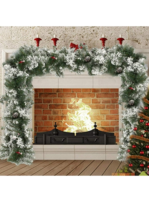 Flocked Christmas Garlands in Christmas Garlands - Walmart.com