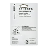 Concord Bikes 8MM Key Cable Bicycle Lock, 4ft x 8mm Steel Cable ...