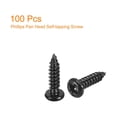 3mm x 12mm Phillips Pan Head Self-tapping Screw, 100pcs - 304 Stainless ...
