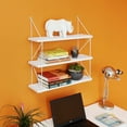 Welland 3-Tier Display Wall Rack Wall Shelf, White, 23.5"L x 6.25"W x ...