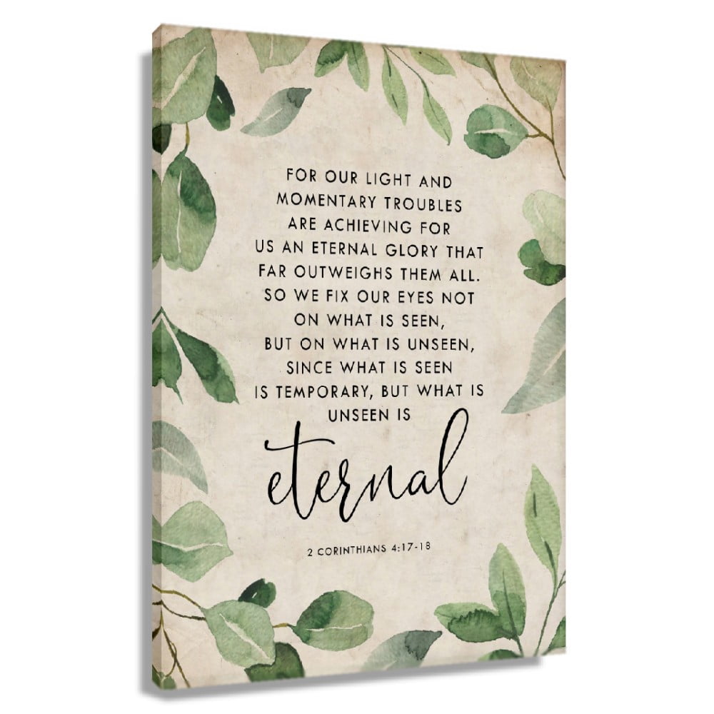 2 Corinthians 4 17-18 Wall Art Bible Verse Poster For Room Print ...