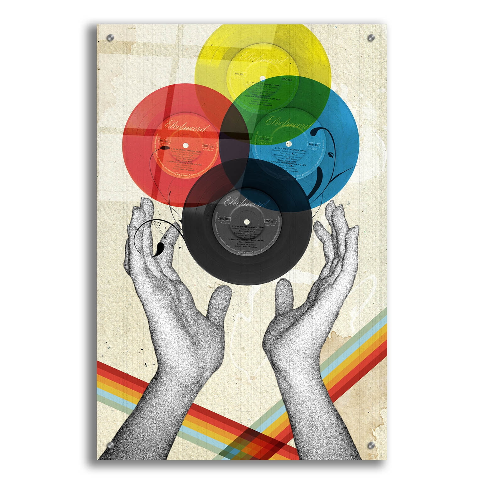Epic Art 'CMYK The Creation Of Retro' by Elo Marc, Acrylic Glass Wall ...