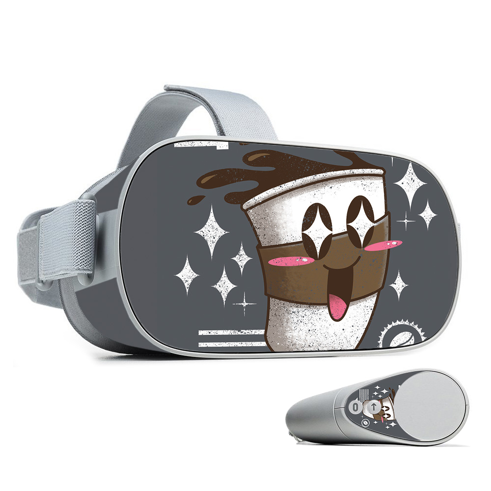 Skin Decal Wrap Compatible With Oculus Go Sticker Design Coffee Kawaii ...