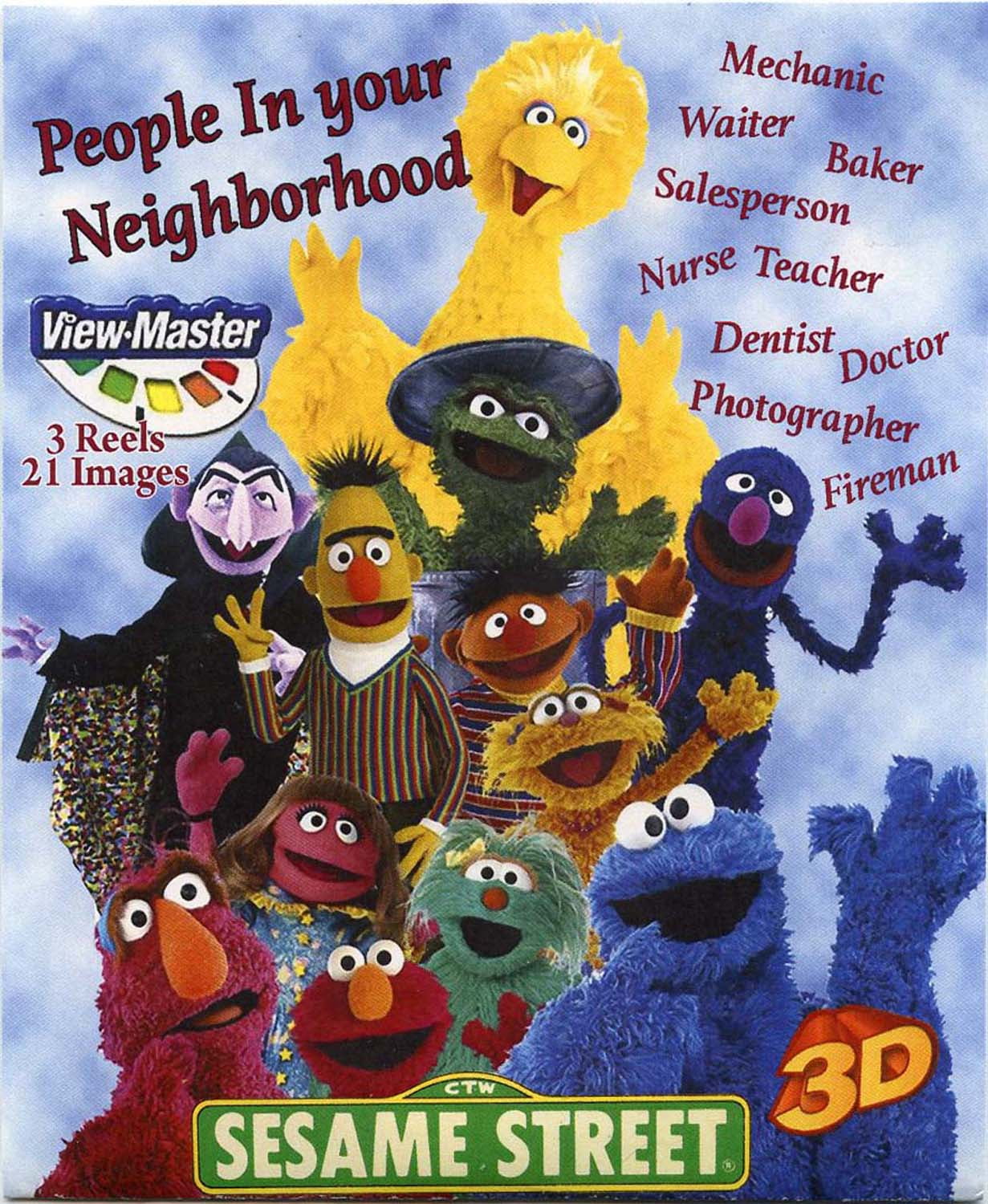 Sesame Street -PEOPLE IN YOUR NEIGHBORHOOD - Classic ViewMaster - 3 ...