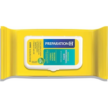 Preparation H Medicated Hemorrhoid Wipes with Witch Hazel, 48 Count ...