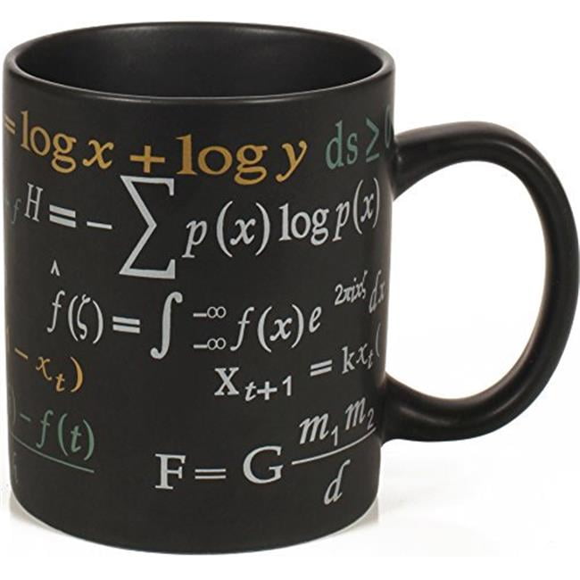 Math Mug - 12 oz. Coffee Mug Featuring Famous Mathematical Formulas ...