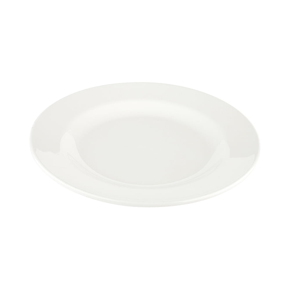 Voga Round White Melamine Large Plate - Classic, Rimmed - 10" x 10" x 3 ...