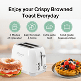 Stainless Steel 2 Slice Toaster with 6 Bread Shade Settings - Walmart.com