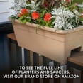 24 Inch Deck Rail Planter Box with Drainage Plug, Lightweight UV ...