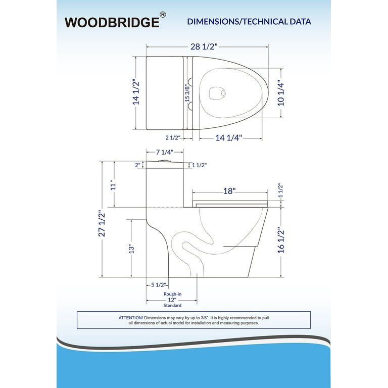 Toilet Dimensions Inches