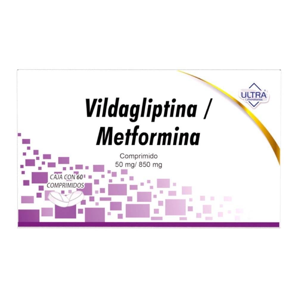 Ultra Vildagliptina Metformina 50 mg/850 mg 60 comprimidos | Bodega ...