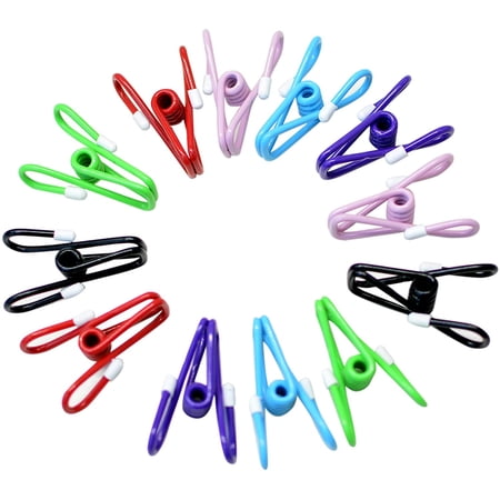 Chip Clips 24pcs Utility PVC-Coated Steel Clips with Removable Caps for ...