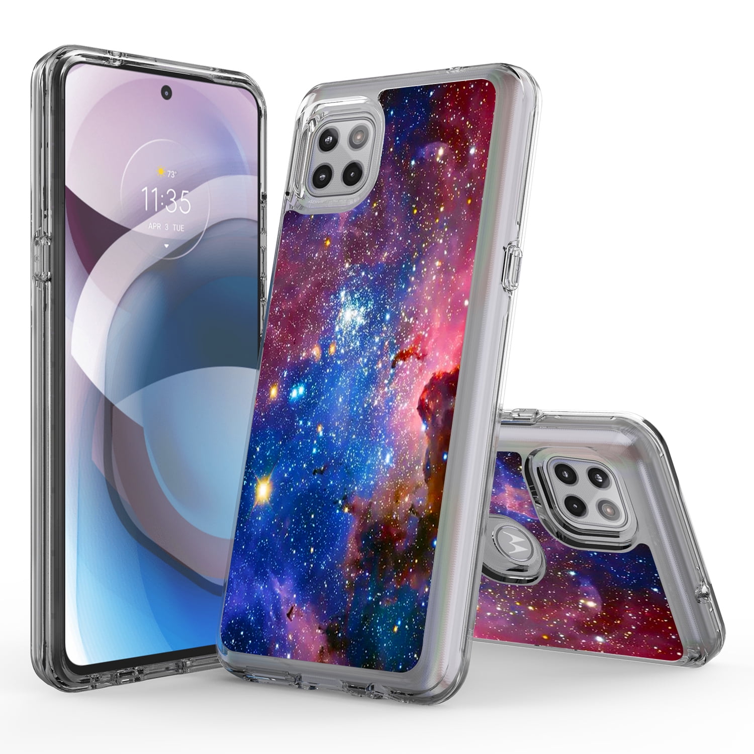 Moto One 5G Ace Case, Moto G 5G Case, Rosebono Hybrid Graphic Colorful ...