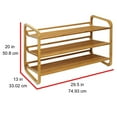Oceanstar 3-Tier Bamboo Shoe Rack, SR1231, Holds 9 to 12 Pairs of Shoes ...