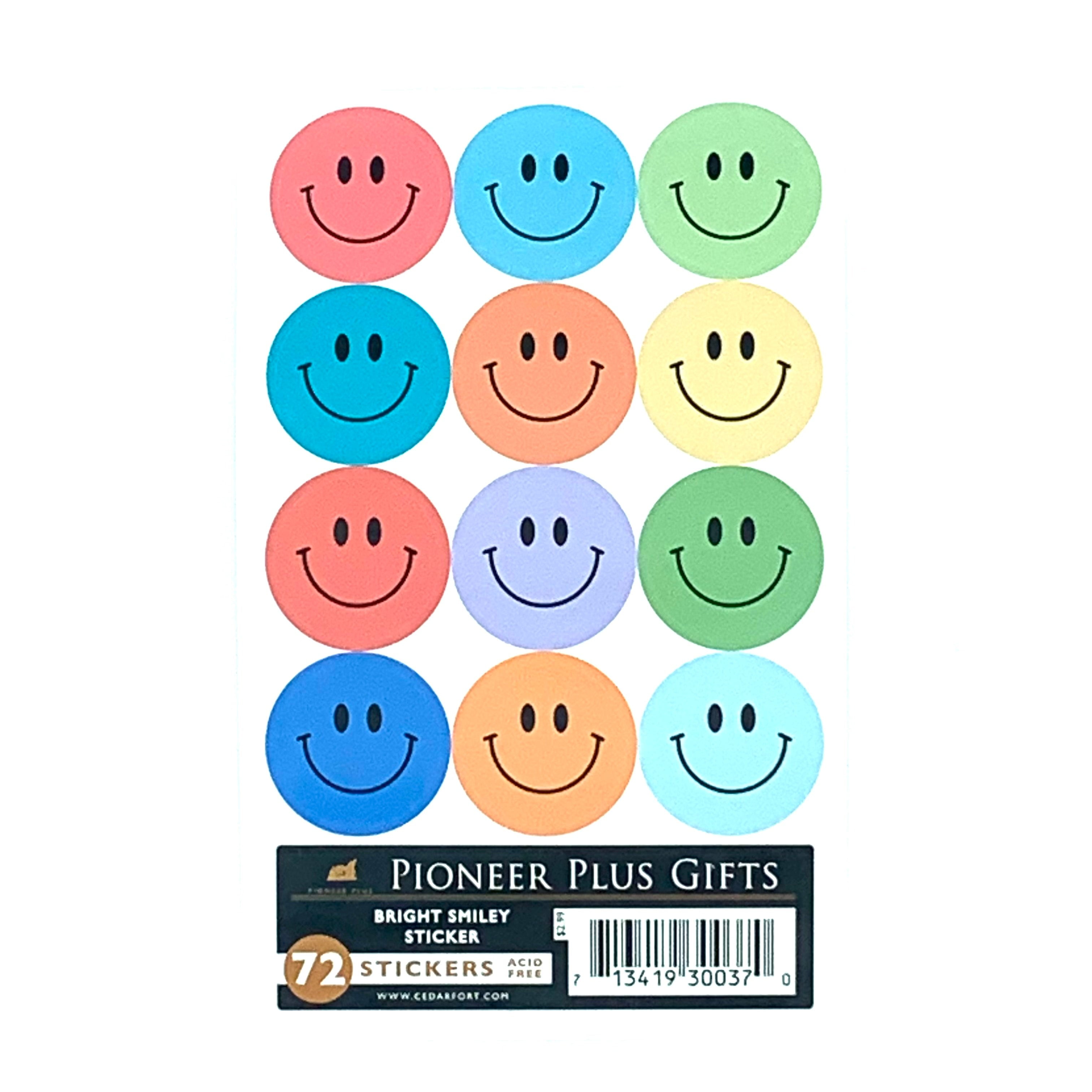 Bright Smiley Sticker-6 Pack - Walmart.com