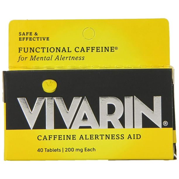 Vivarin Caffeine Alertness Aid 40 Tablets (Each) - Walmart.com ...