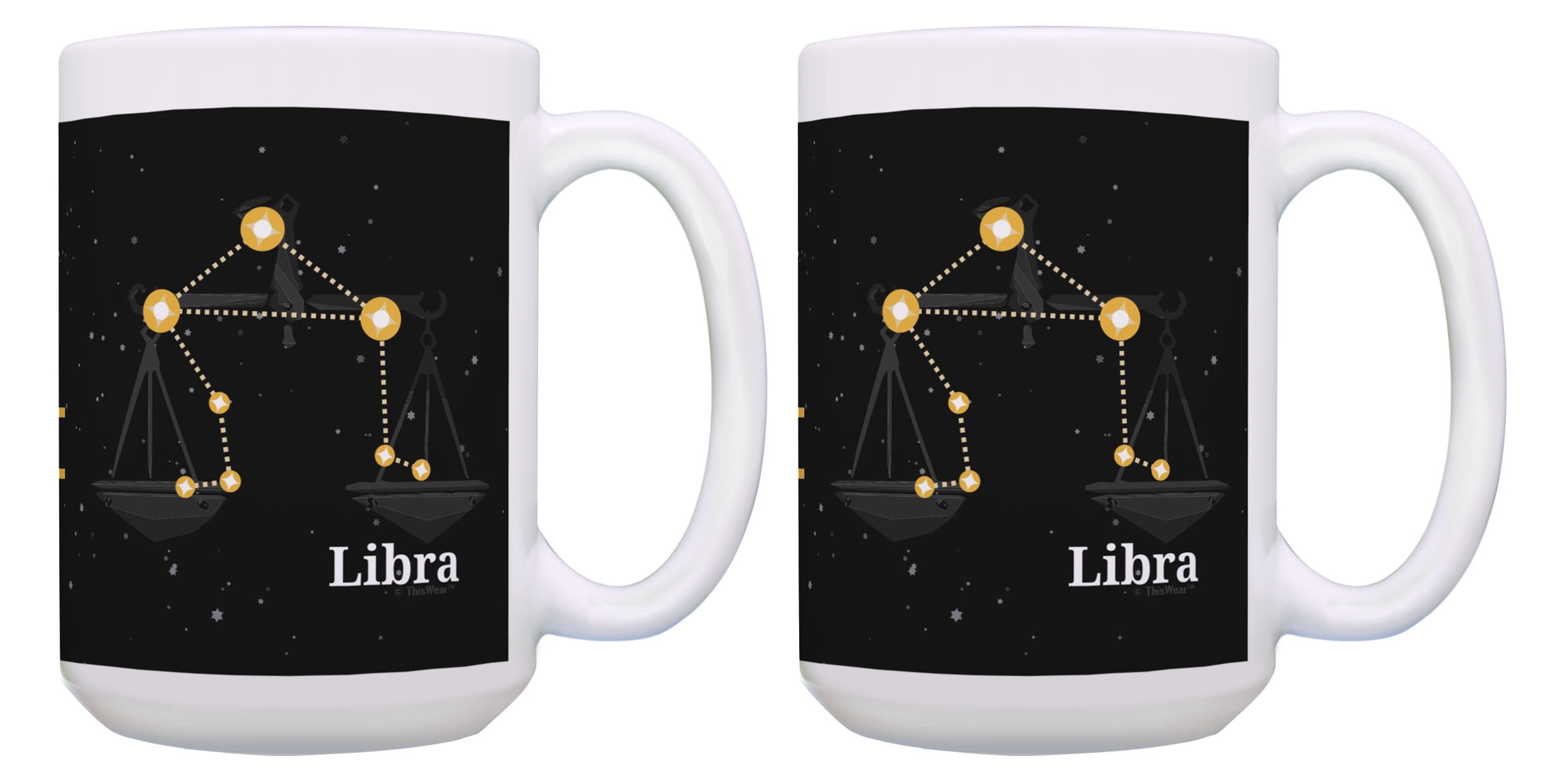 ThisWear Libra Mug Set Libra Constellation Mug Star Sign Mug 2 Pack ...